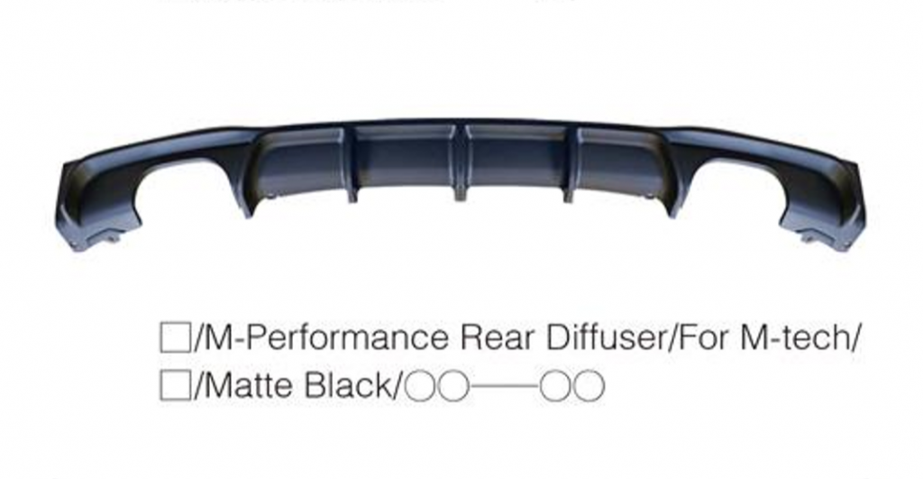 BMW F30/F31 M-performance diffuser - RED POWER MOTORSPORT